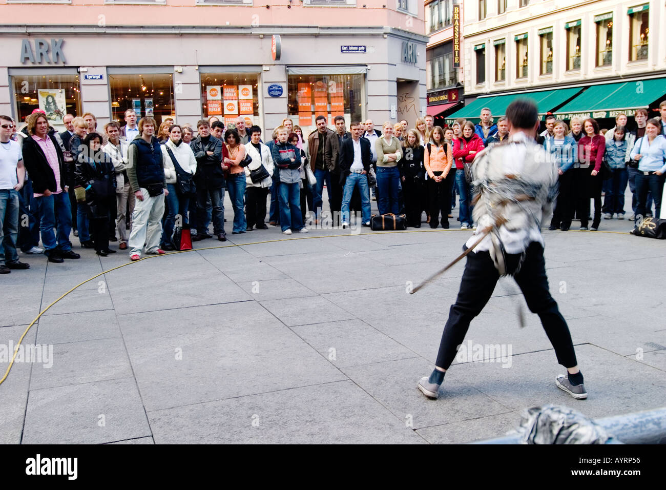 Street performer in Oslo, Norway Stock Photo - Alamy