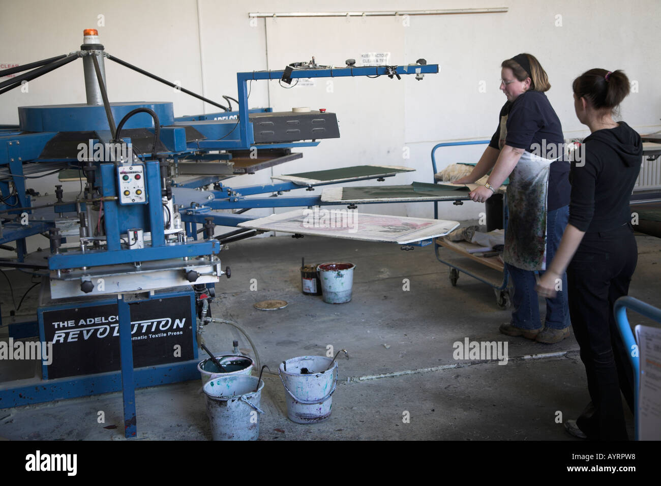 Silkscreen textile printing machine Stuart Morris Hadleigh Suffolk ...