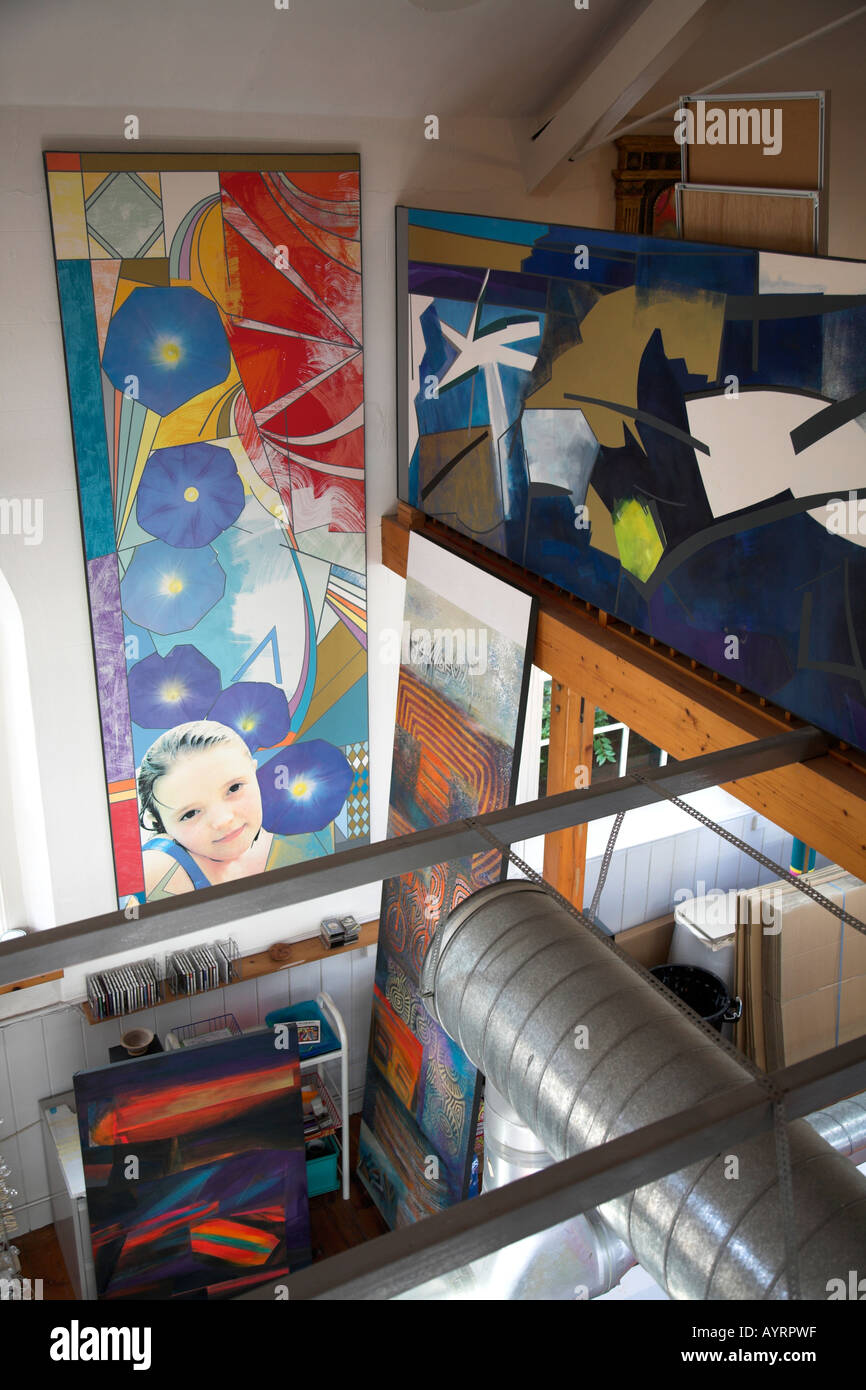 Stuart Morris silk screen textile artist studio, Hadleigh, Suffolk ...