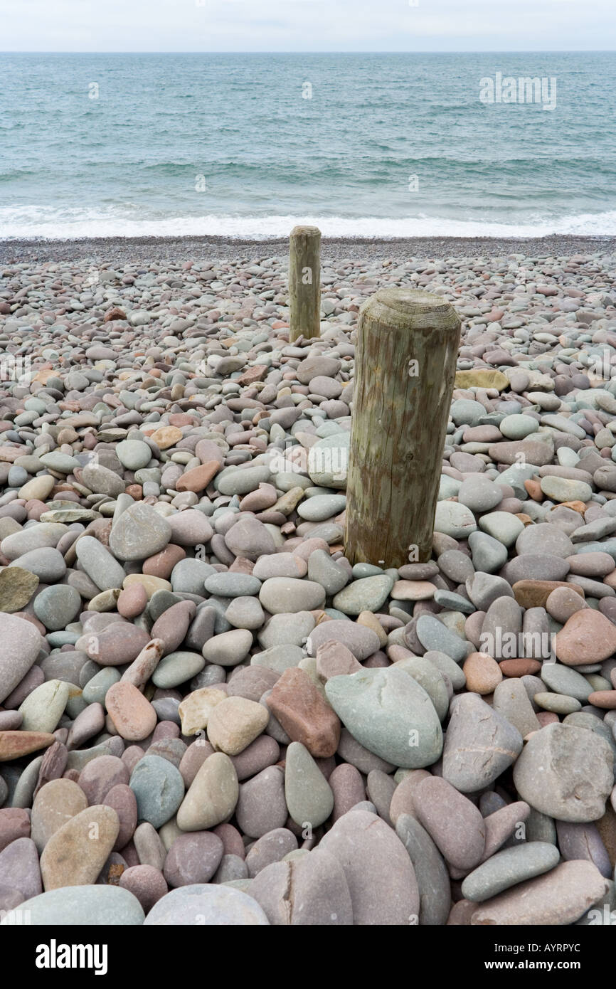Stones and pebbles on the beach at Bossington, Exmoor, Somerset Stock ...