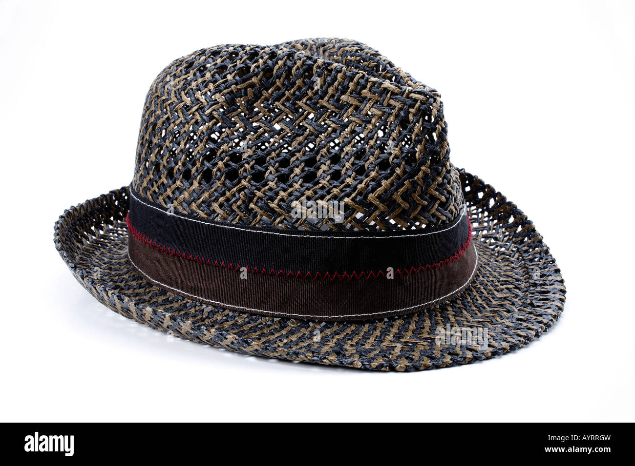 Straw fedora panama hat Cut Out Stock Images & Pictures - Alamy