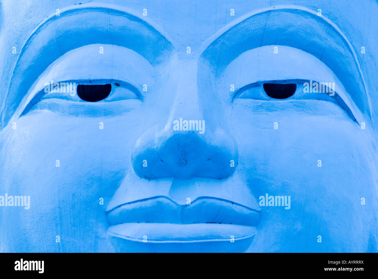 Buddha statue face nepal blue hi-res stock photography and images - Alamy