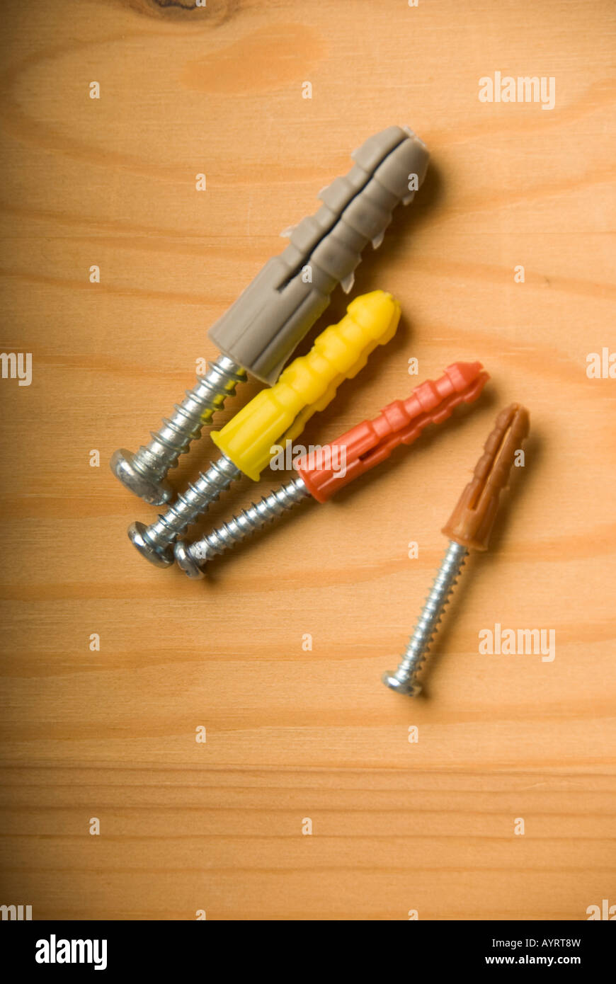screws and wallplugs Stock Photo - Alamy