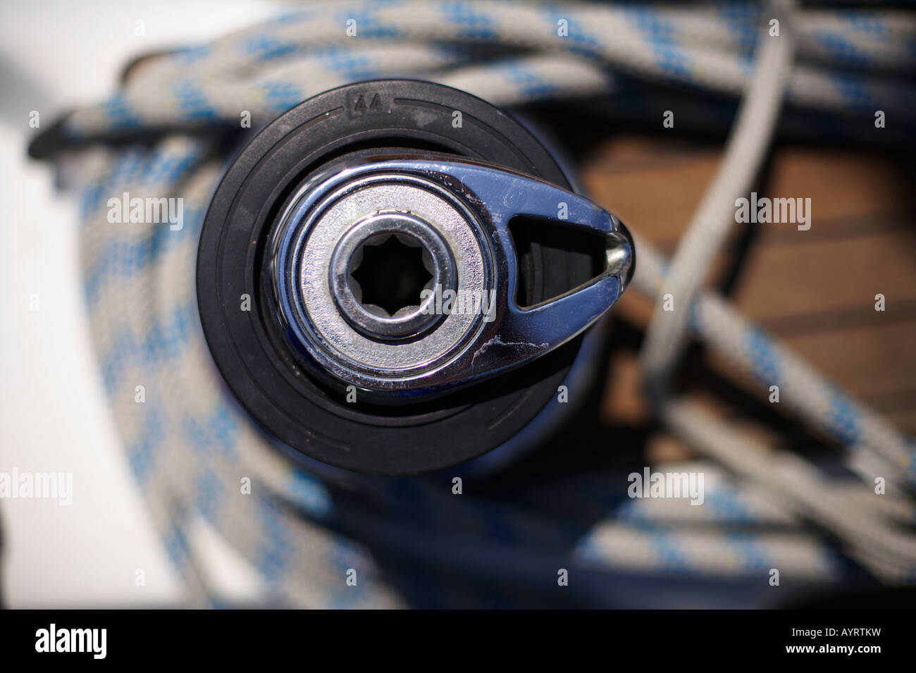 Winch, top view Stock Photo - Alamy