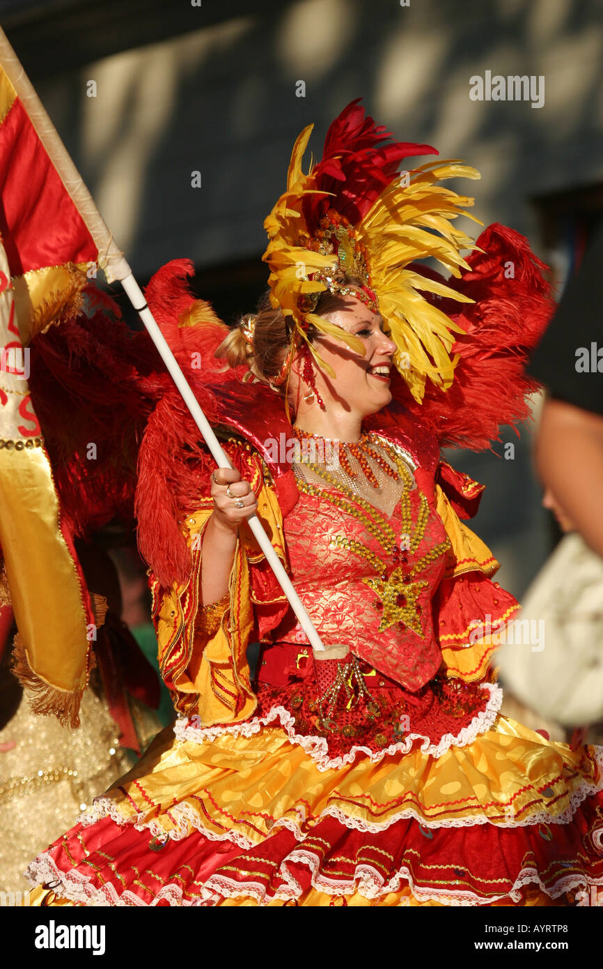 A beautiful carnival queen in the yearly carnival in Nykoping Sweden ...