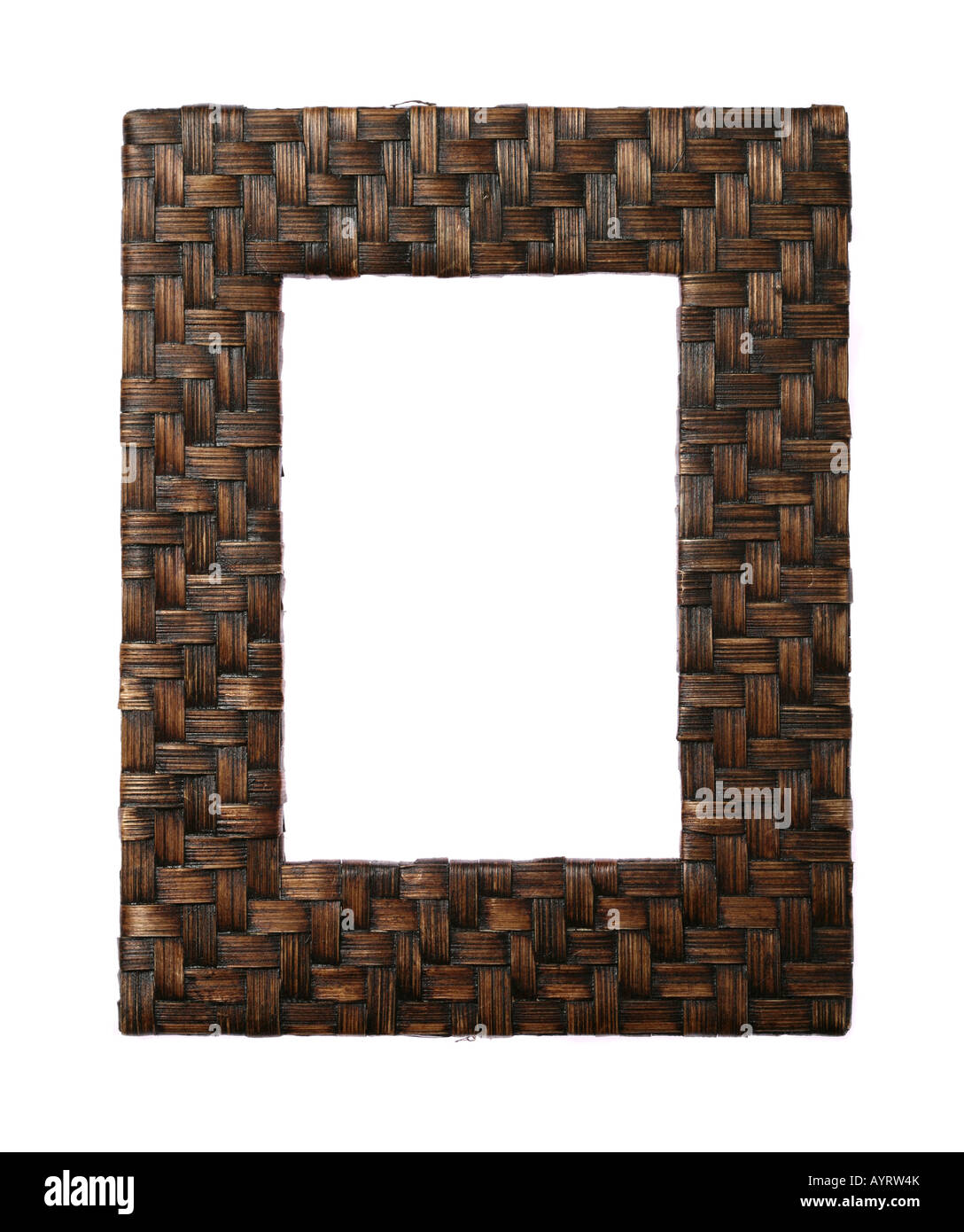 Basket texture frame isolated on white Stock Photo - Alamy