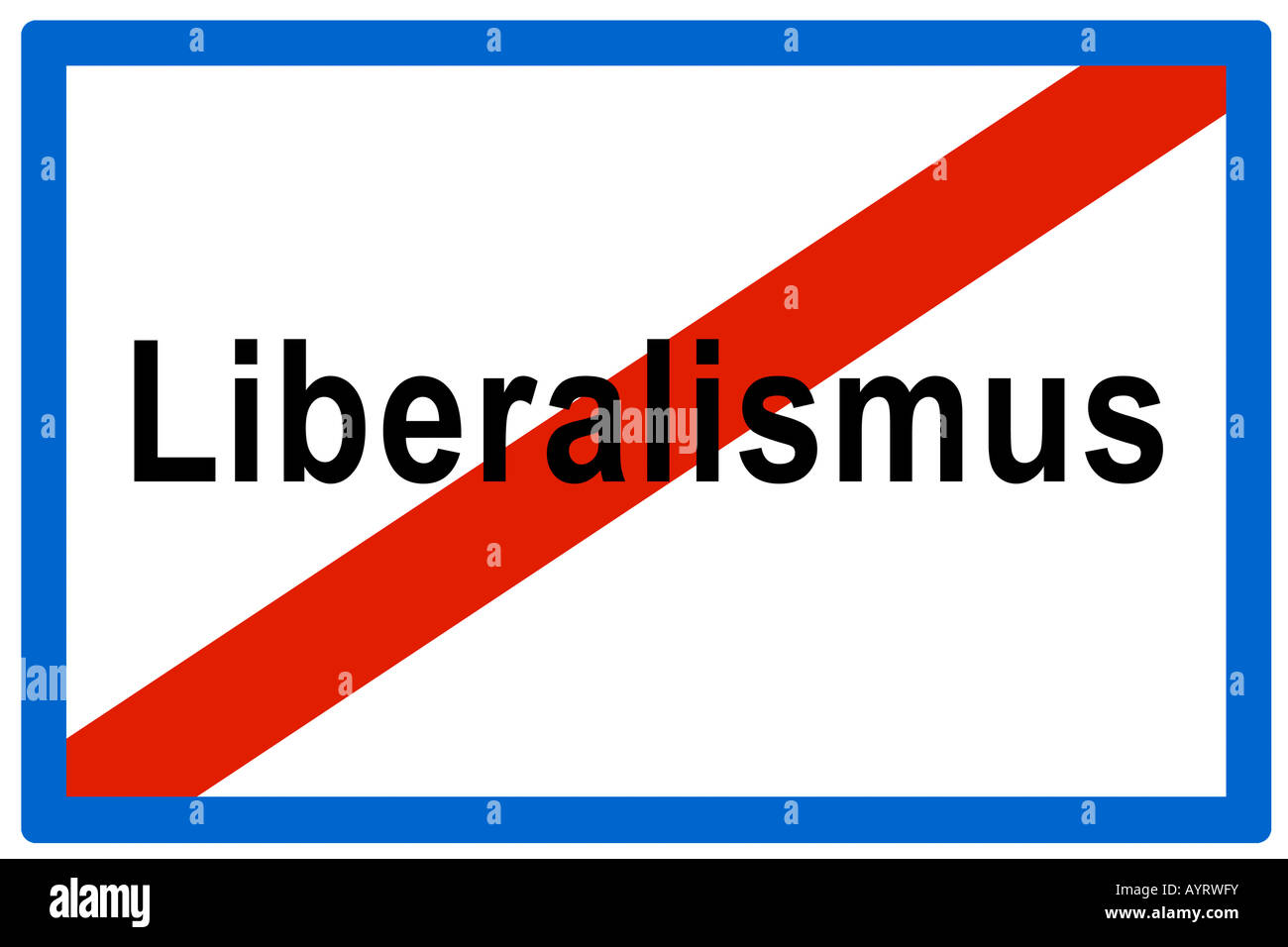 Symbolic picture, failed Liberalismus (Ger. for liberalism), liberal ...