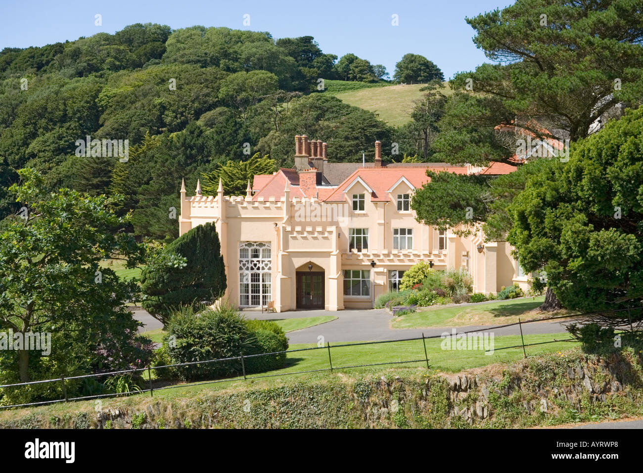 Lee Abbey Christian Conference Centre near Lynton, Exmoor, Devon Stock ...