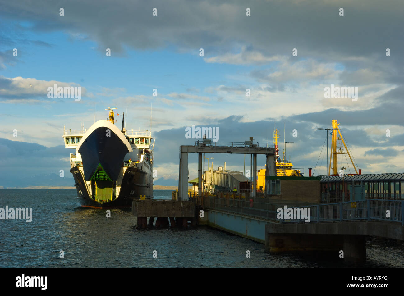 Ferry with Doors opening Stock Photo - Alamy