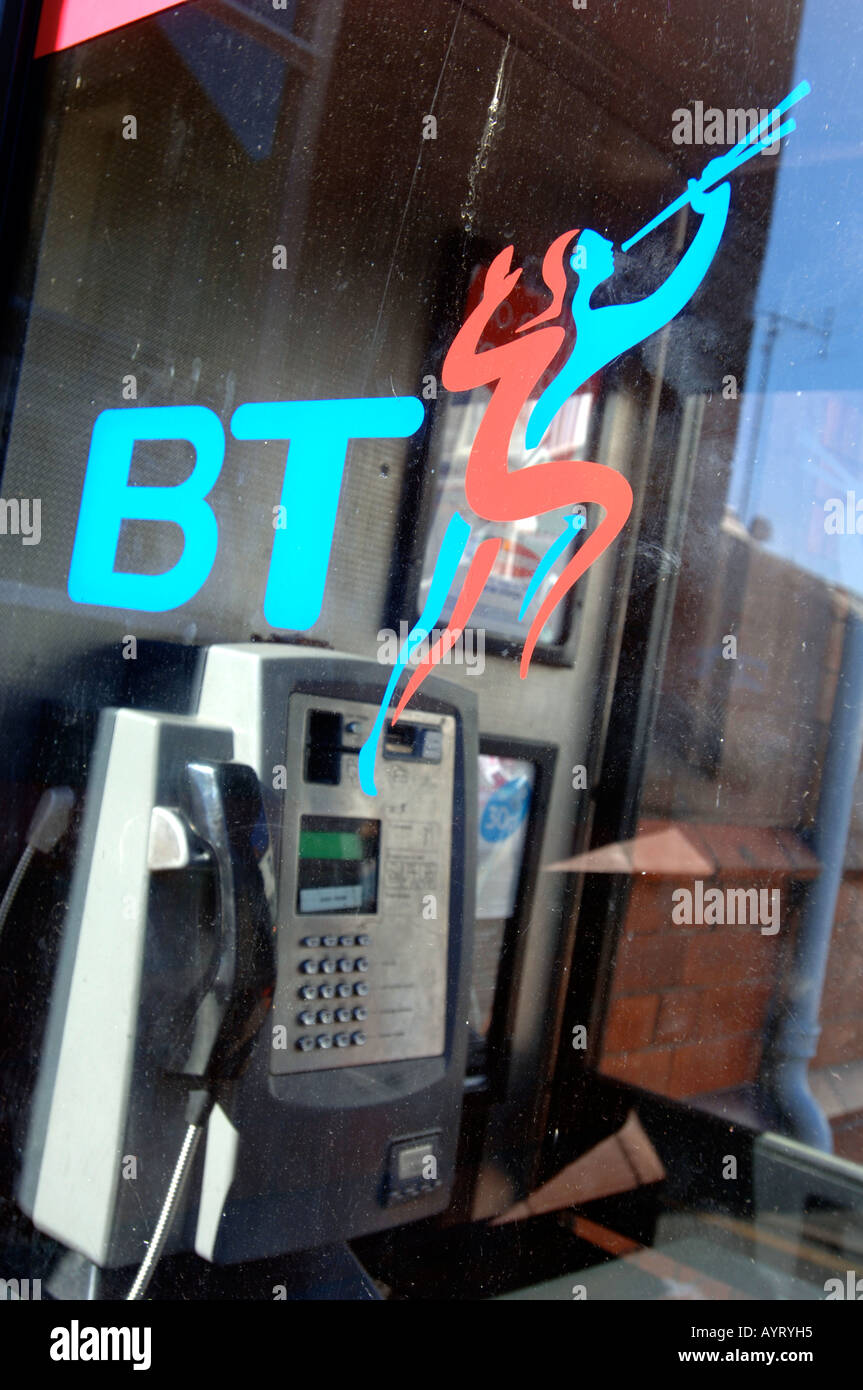 BT telephone box or booth, British Telecom phone box, Britain UK Stock ...