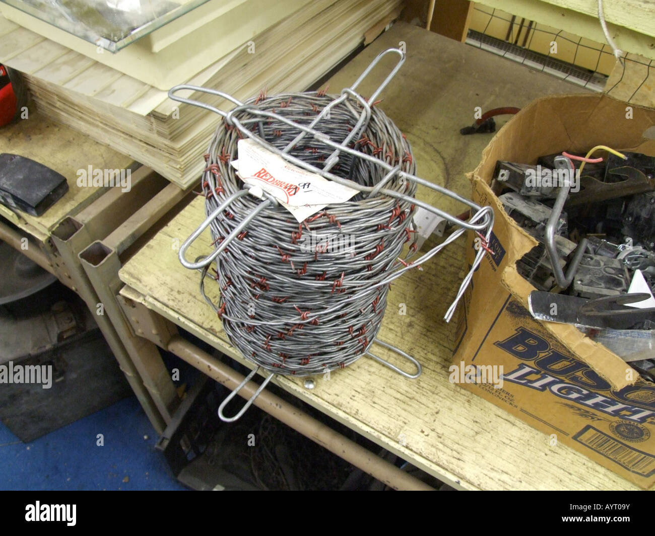 Roll of barbed wire hi-res stock photography and images - Alamy