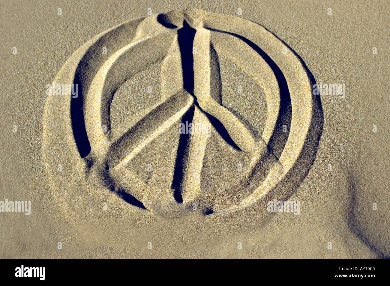 CND sign in sand Stock Photo - Alamy