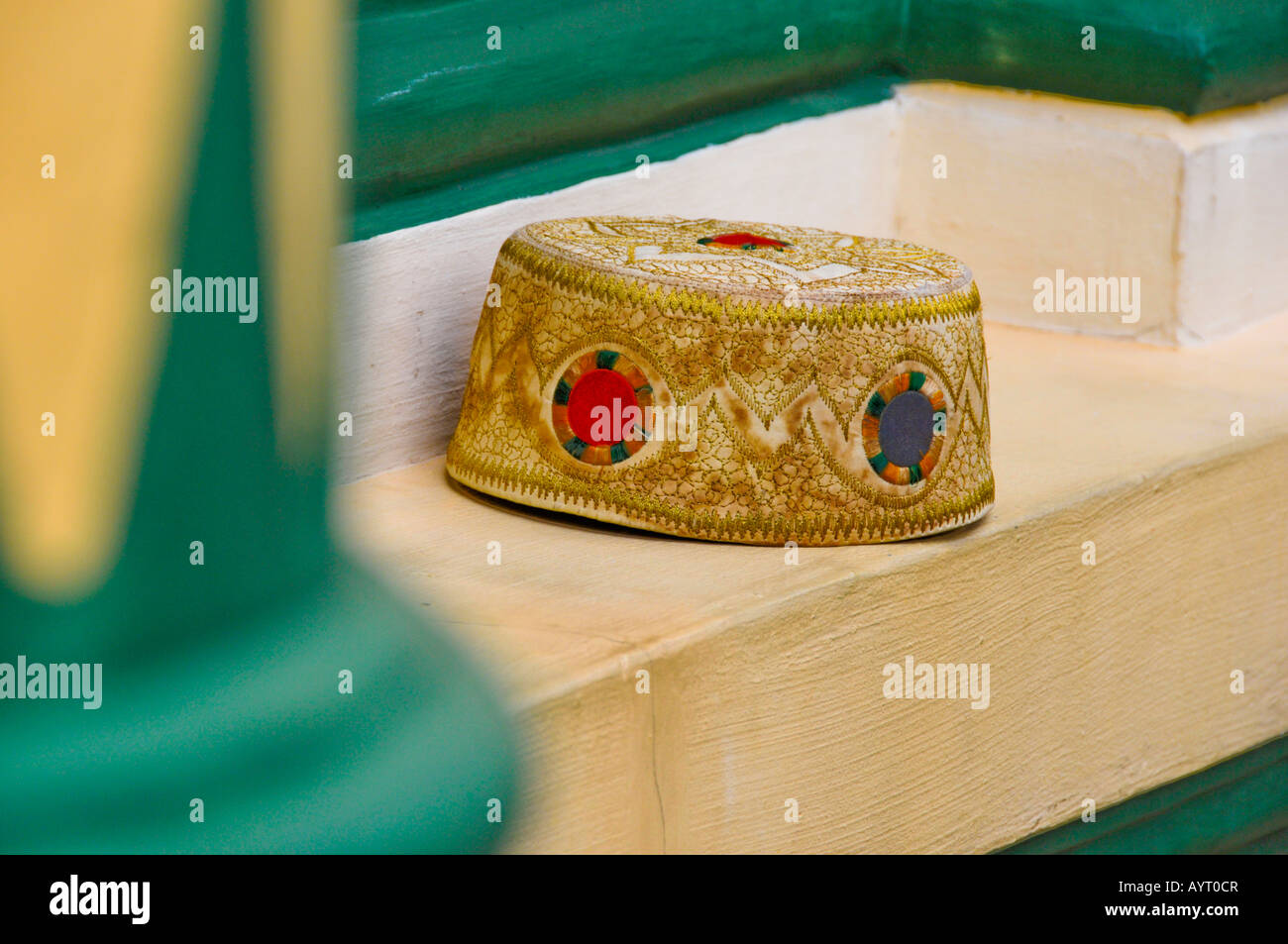 Muslim prayer cap sitting outside Masjid Abdul Gafoor Mosque in Little ...