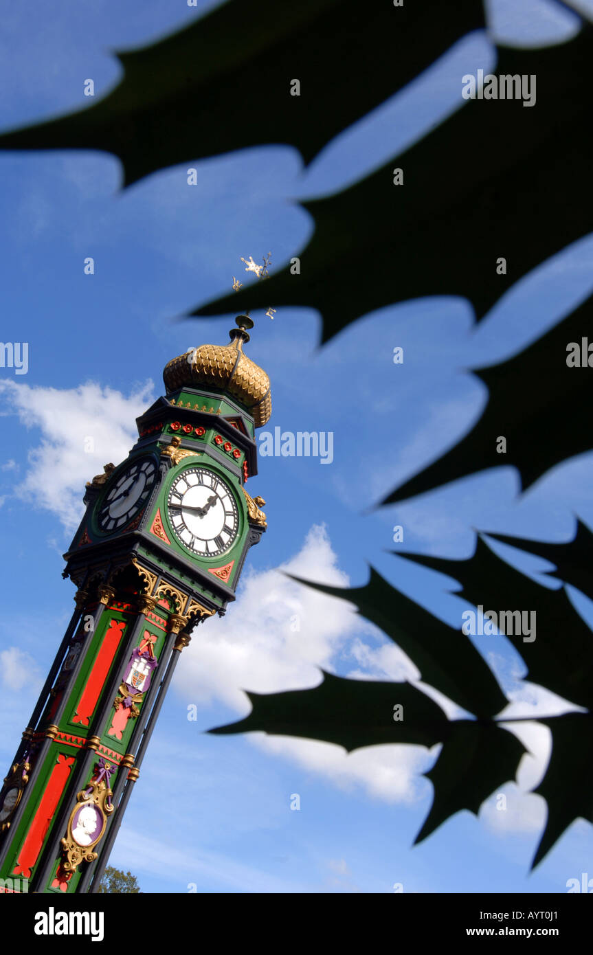 Victorian clock in the Borough Gardens in Dorchester, Dorset Britain UK ...