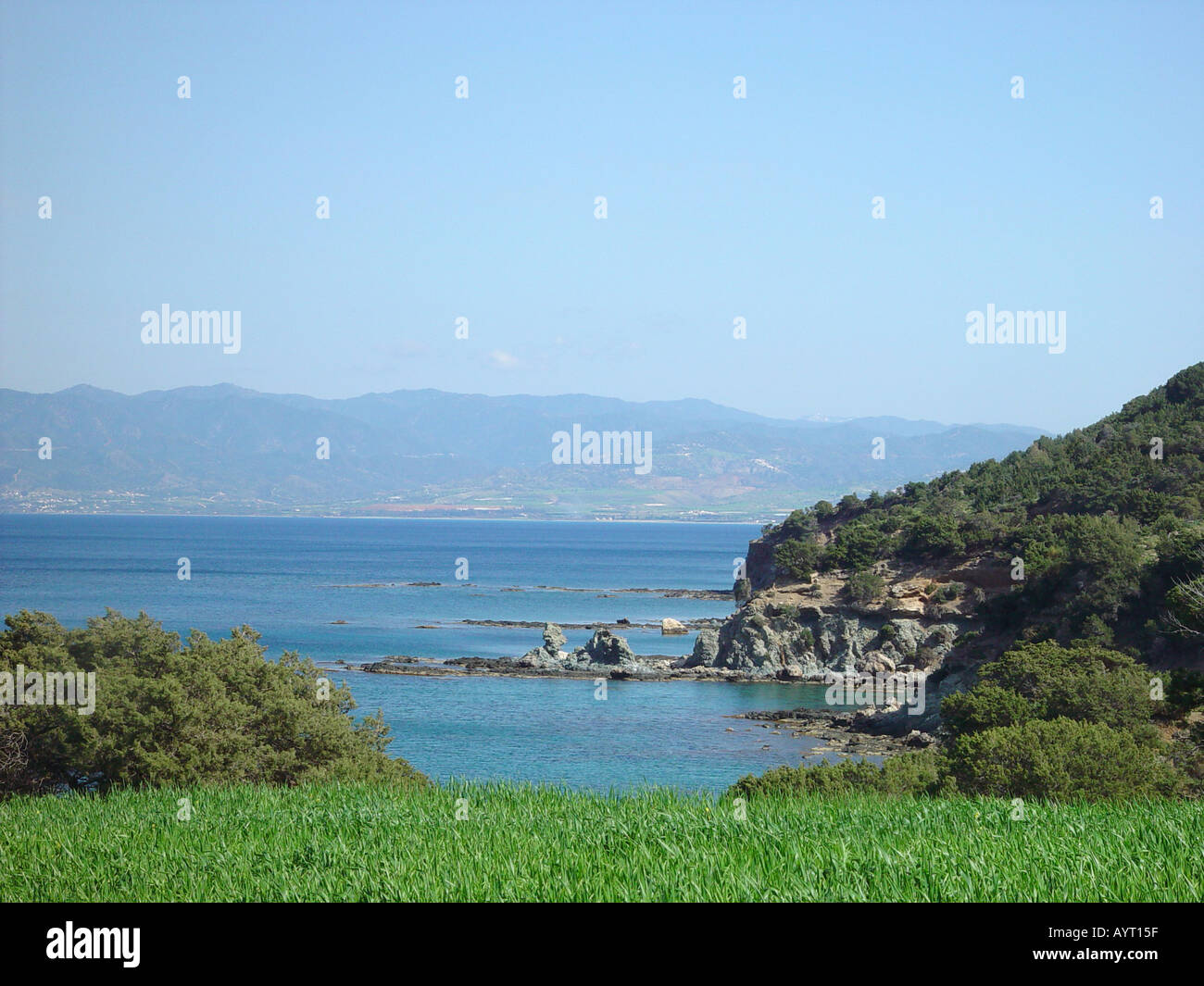 Blue lagoon in bay of Polis Cyprus Stock Photo - Alamy
