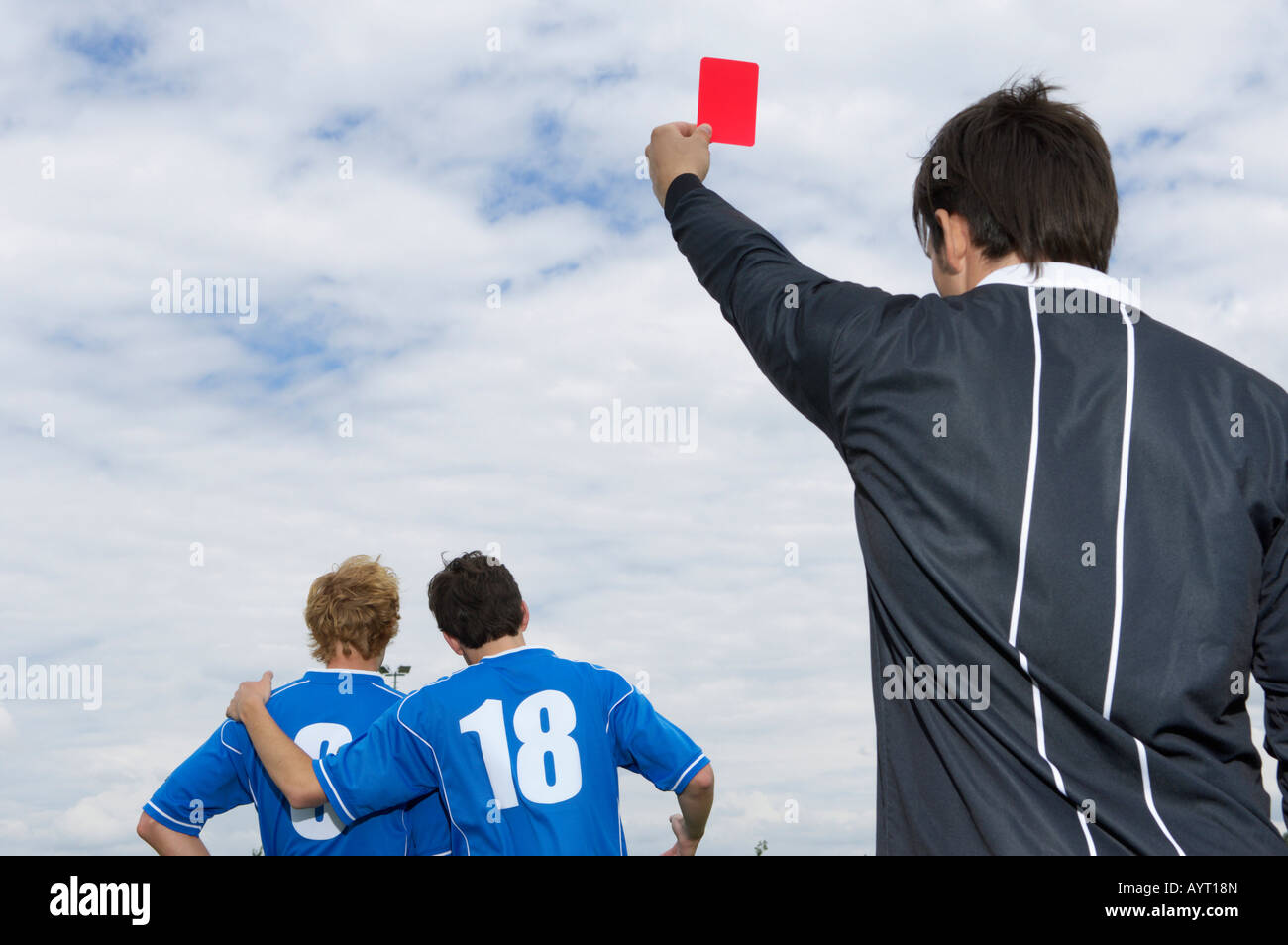 Red card referee hi-res stock photography and images - Alamy