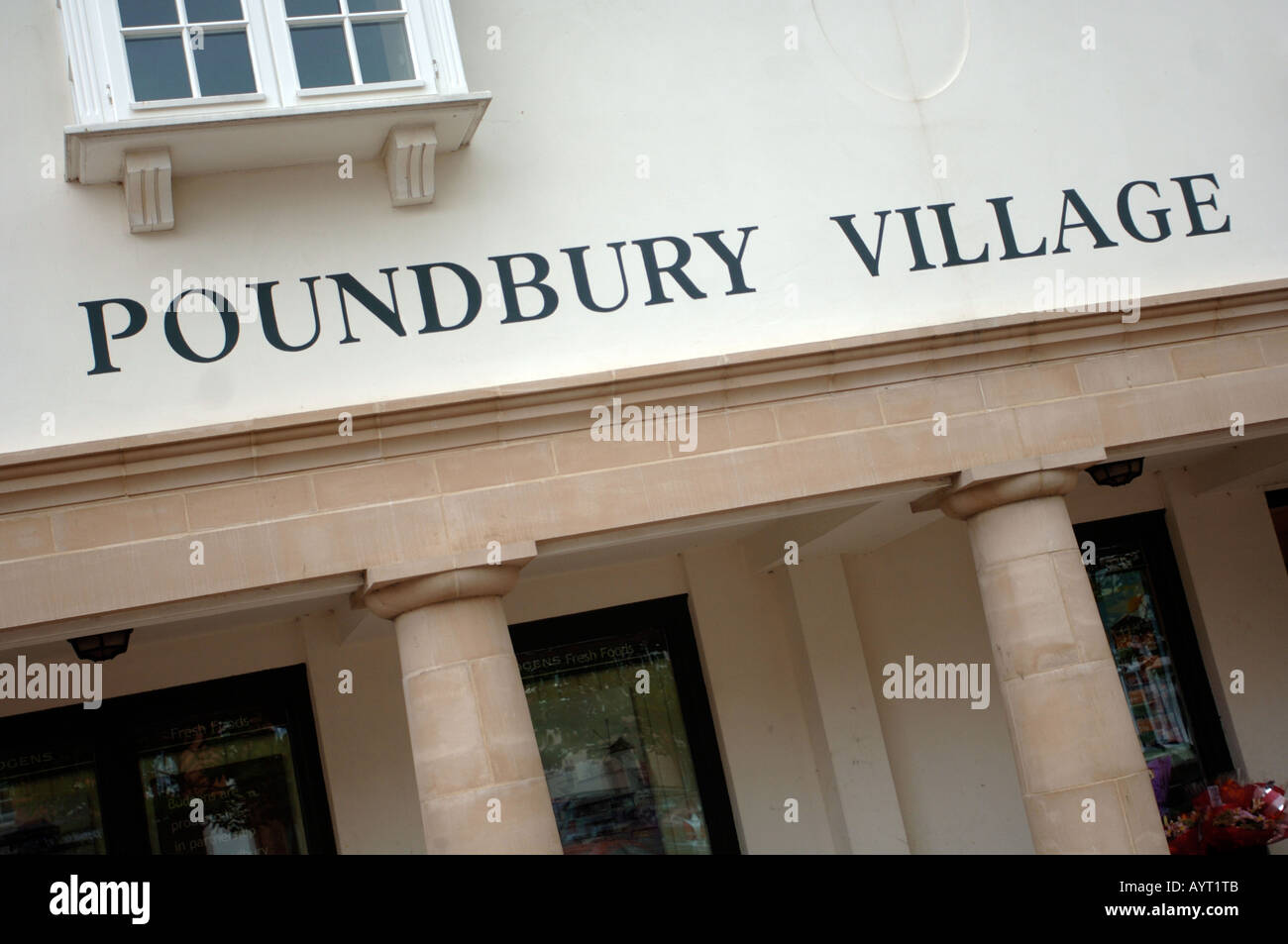 Poundbury Village sign, Poundbury, Dorset Britain UK Stock Photo - Alamy