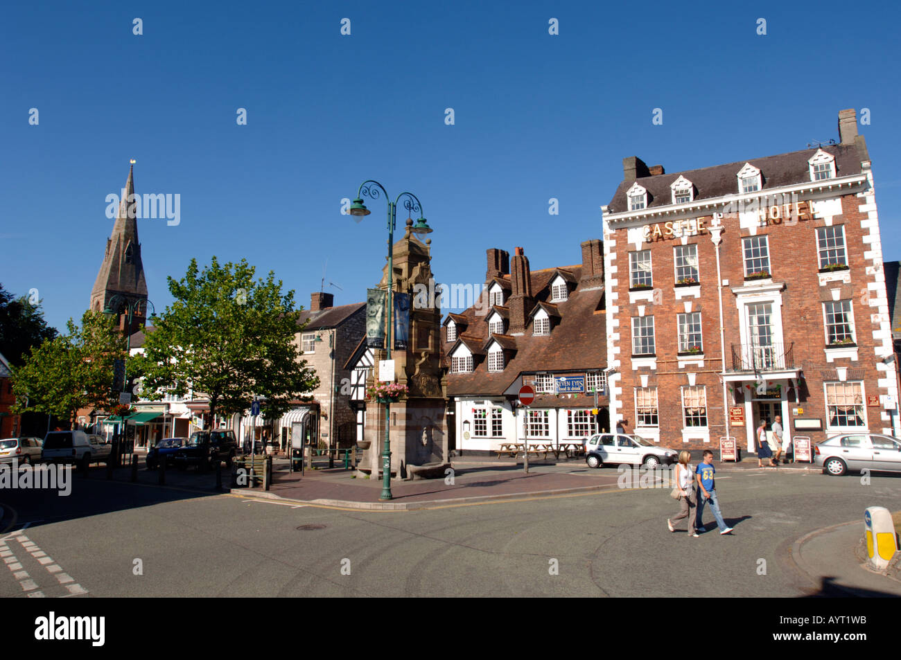 Ruthin, Rhuthun, St Peter’s Square, Ruthin, Clwyd, Wales Stock Photo ...