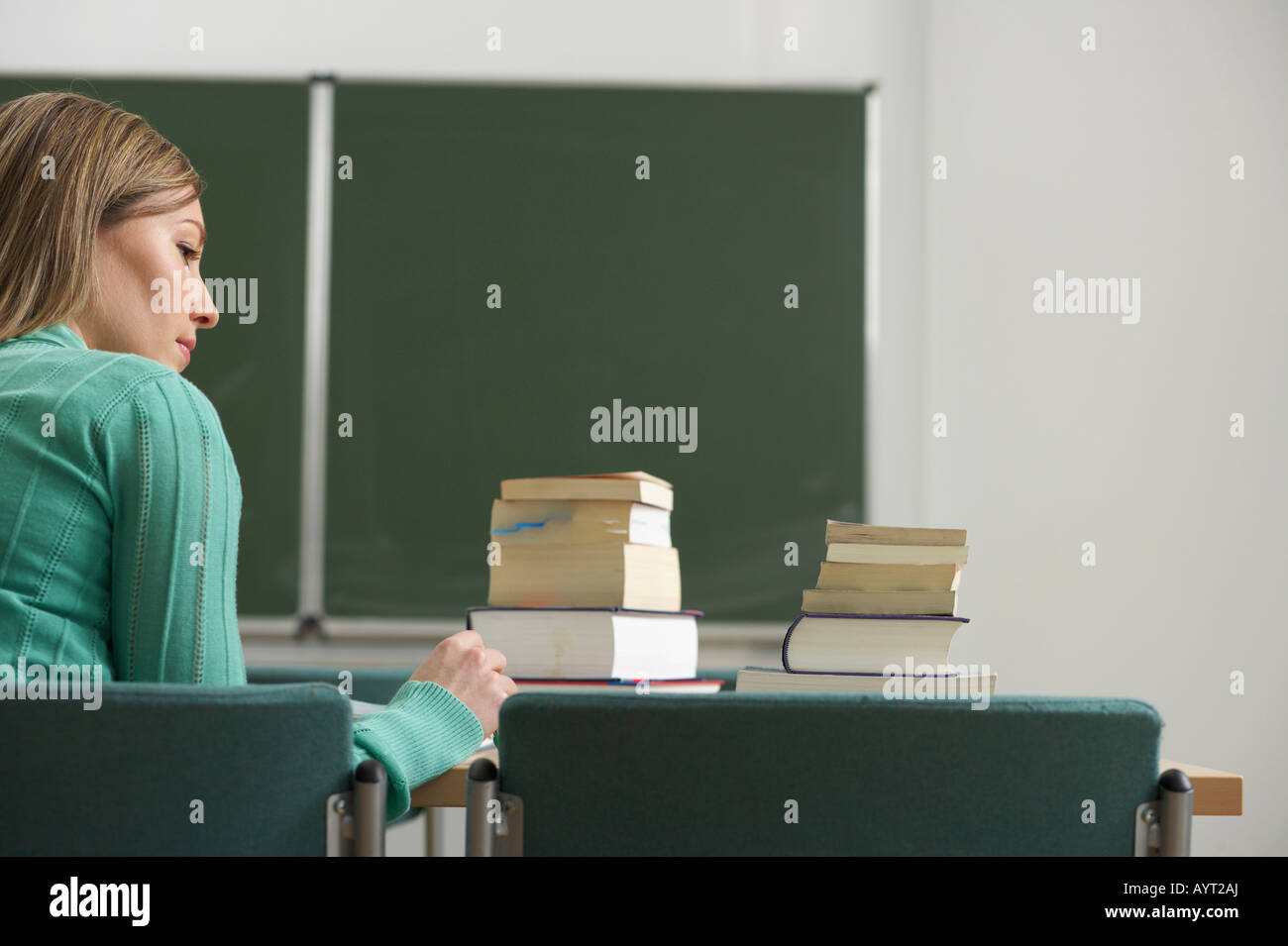 A woman is learning Stock Photo - Alamy