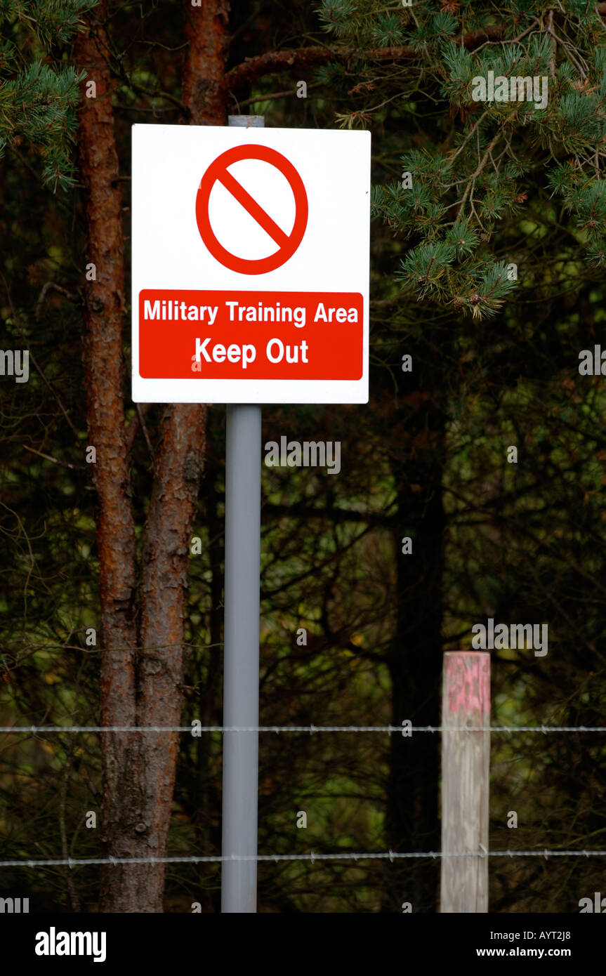 Military Training Area, Keep Out sign, UK Stock Photo - Alamy