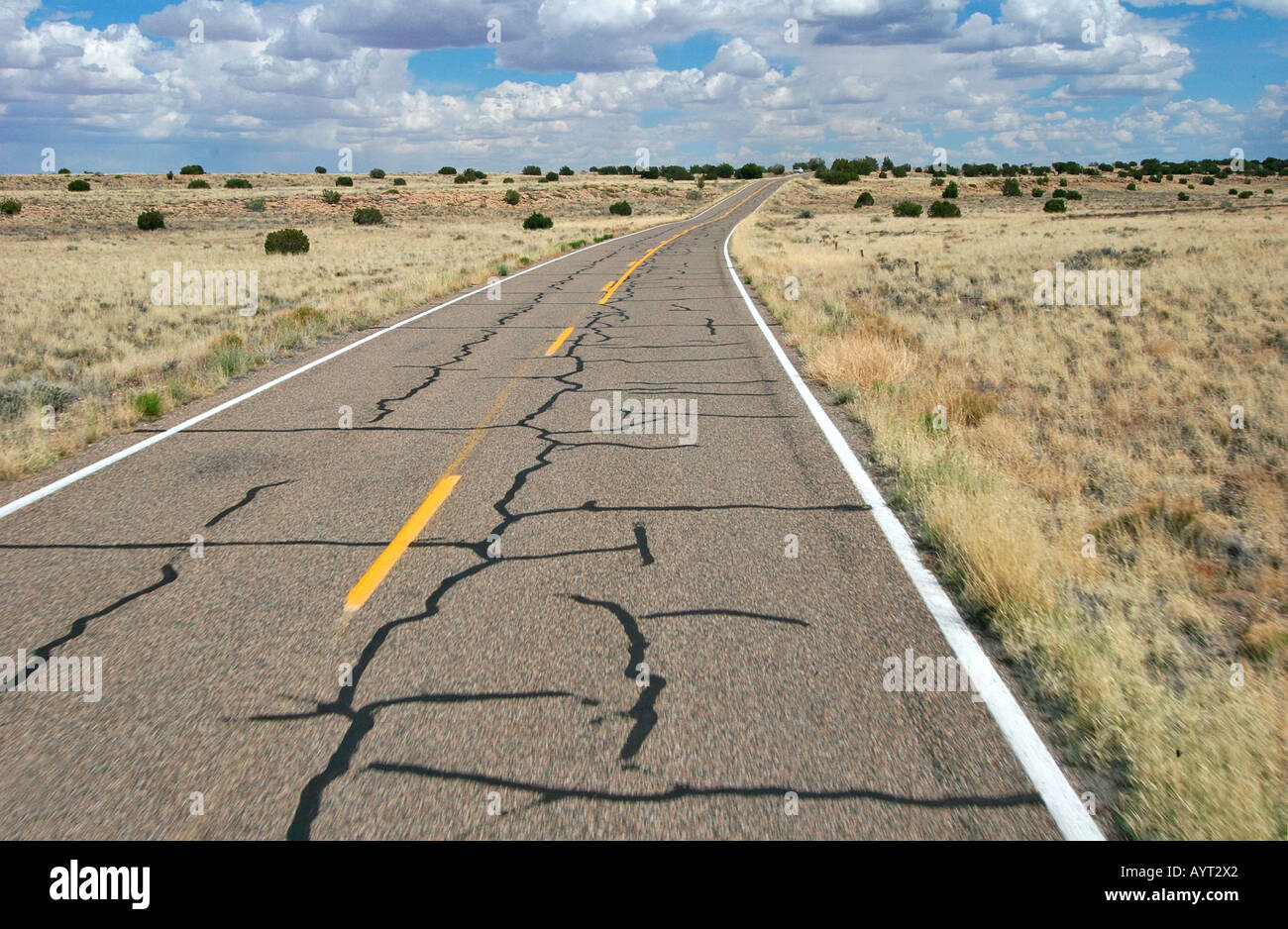 Faded cracked weathered road hi-res stock photography and images - Alamy