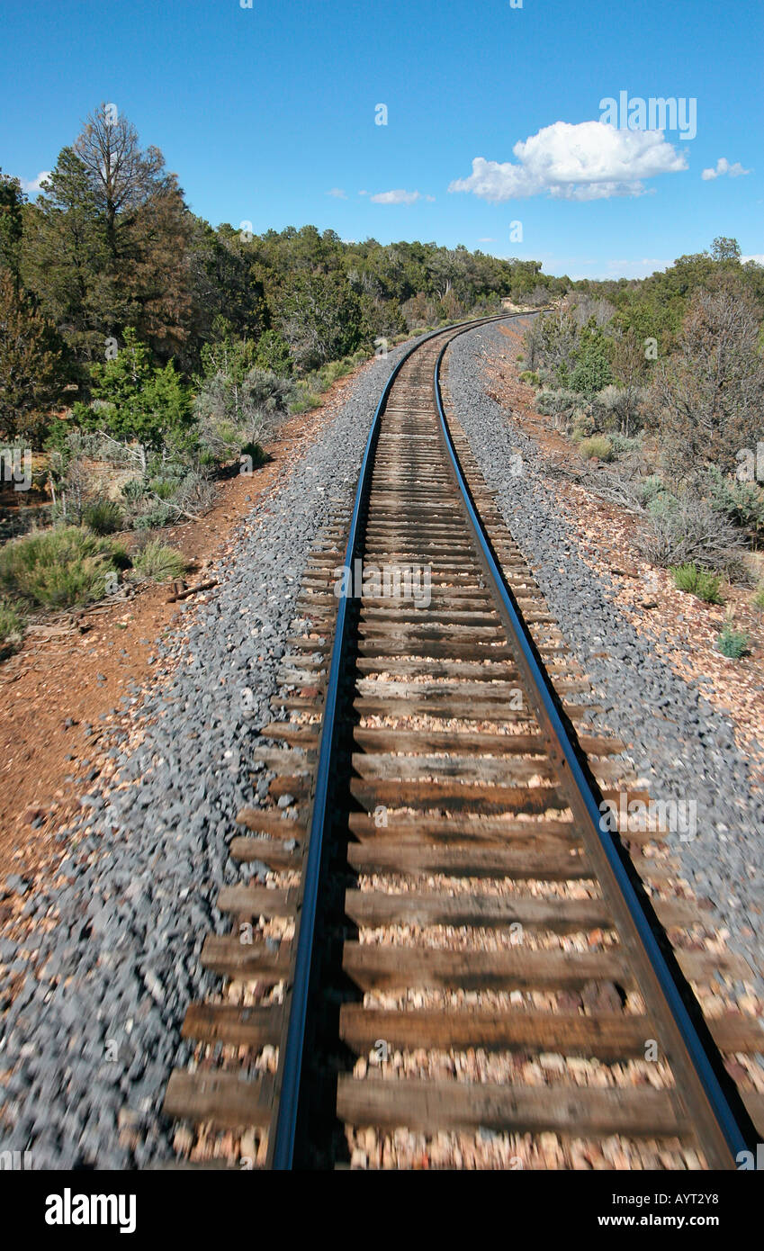 Train tracks in Arizona Stock Photo - Alamy
