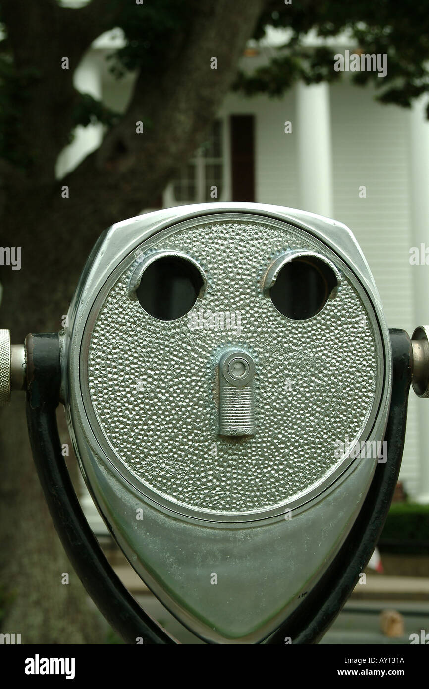 Observation binoculars with smiley face Stock Photo - Alamy