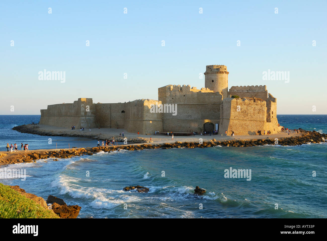 Capo Colonna, Castello on the sea, Calabria, Southern Italy Stock Photo ...