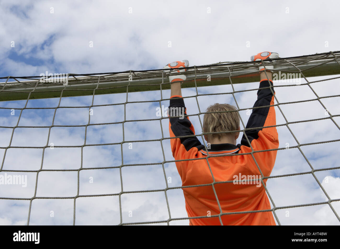 Hanging soccer net hi-res stock photography and images - Alamy