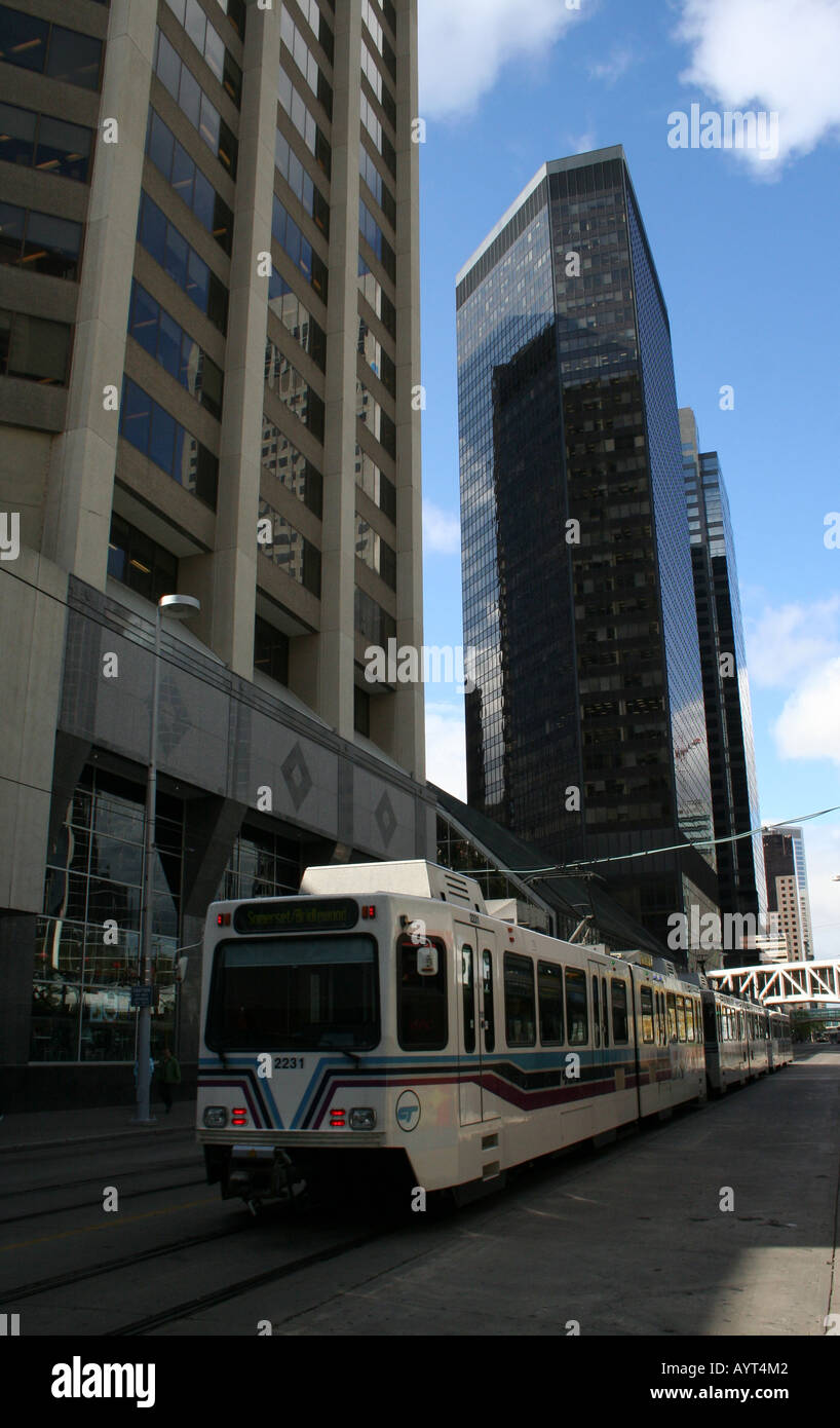 C train in downtown Calgary September 2006 Stock Photo - Alamy
