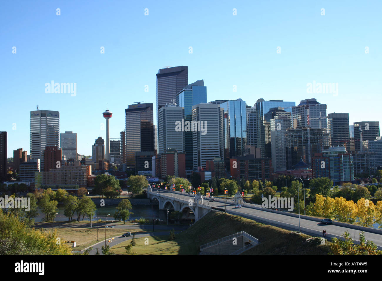 Centre street bridge calgary tower hi-res stock photography and images ...