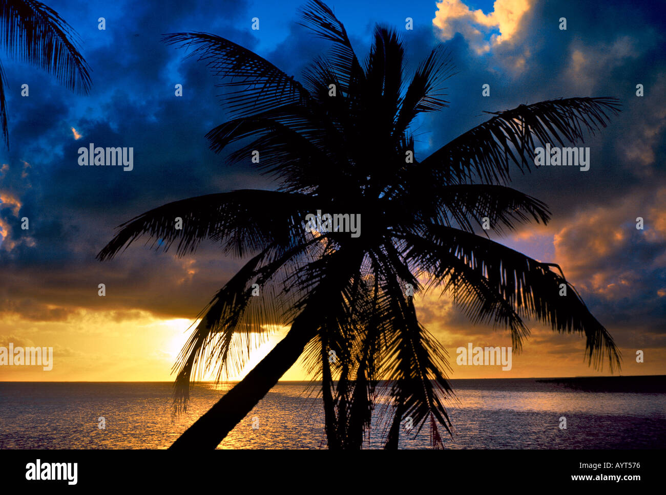SUNSET TAHITI FRENCH POLYNESIA Stock Photo - Alamy