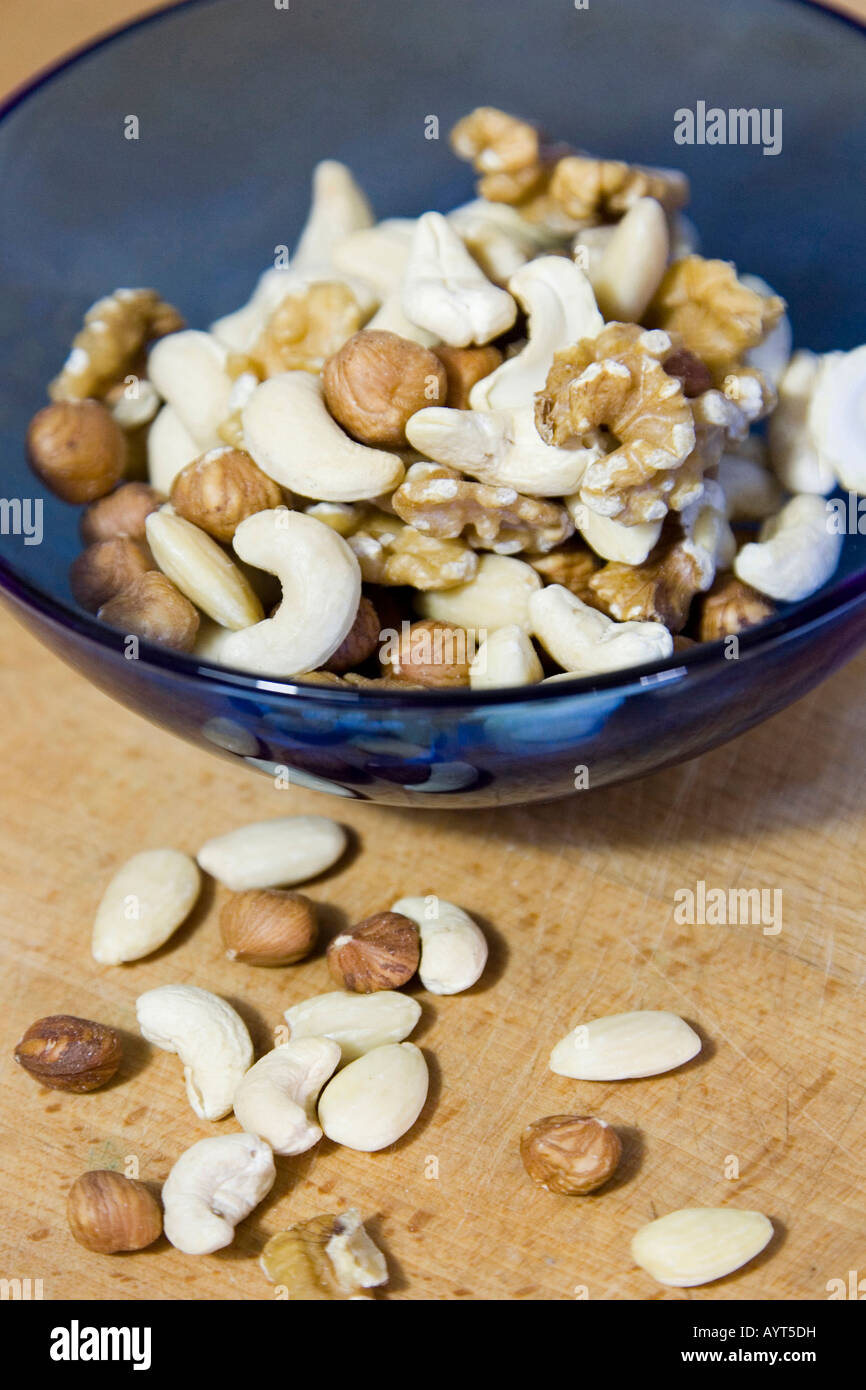 Bowl of mixed nuts Stock Photo - Alamy