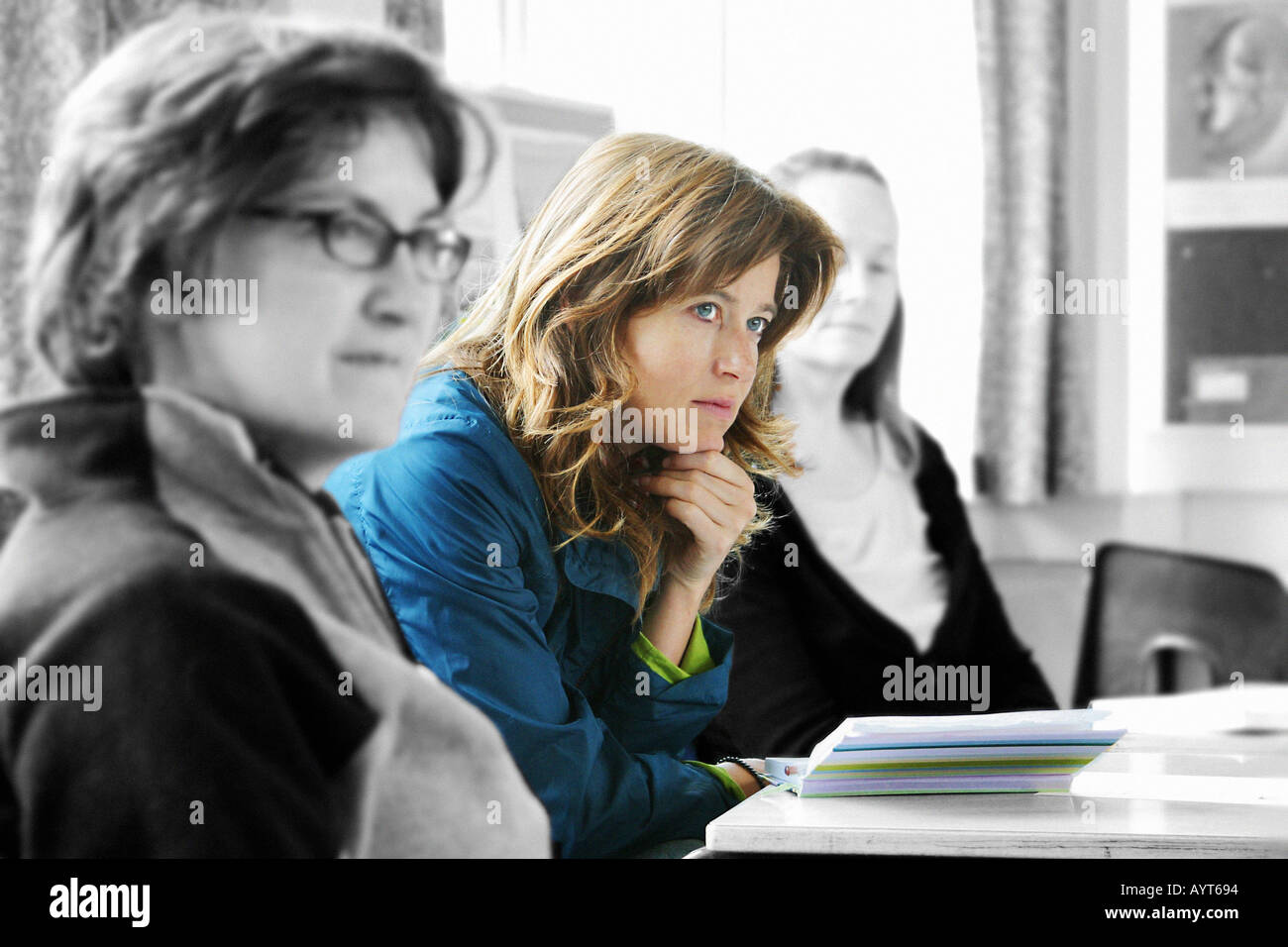 classroom mature older student learn adult education Stock Photo - Alamy