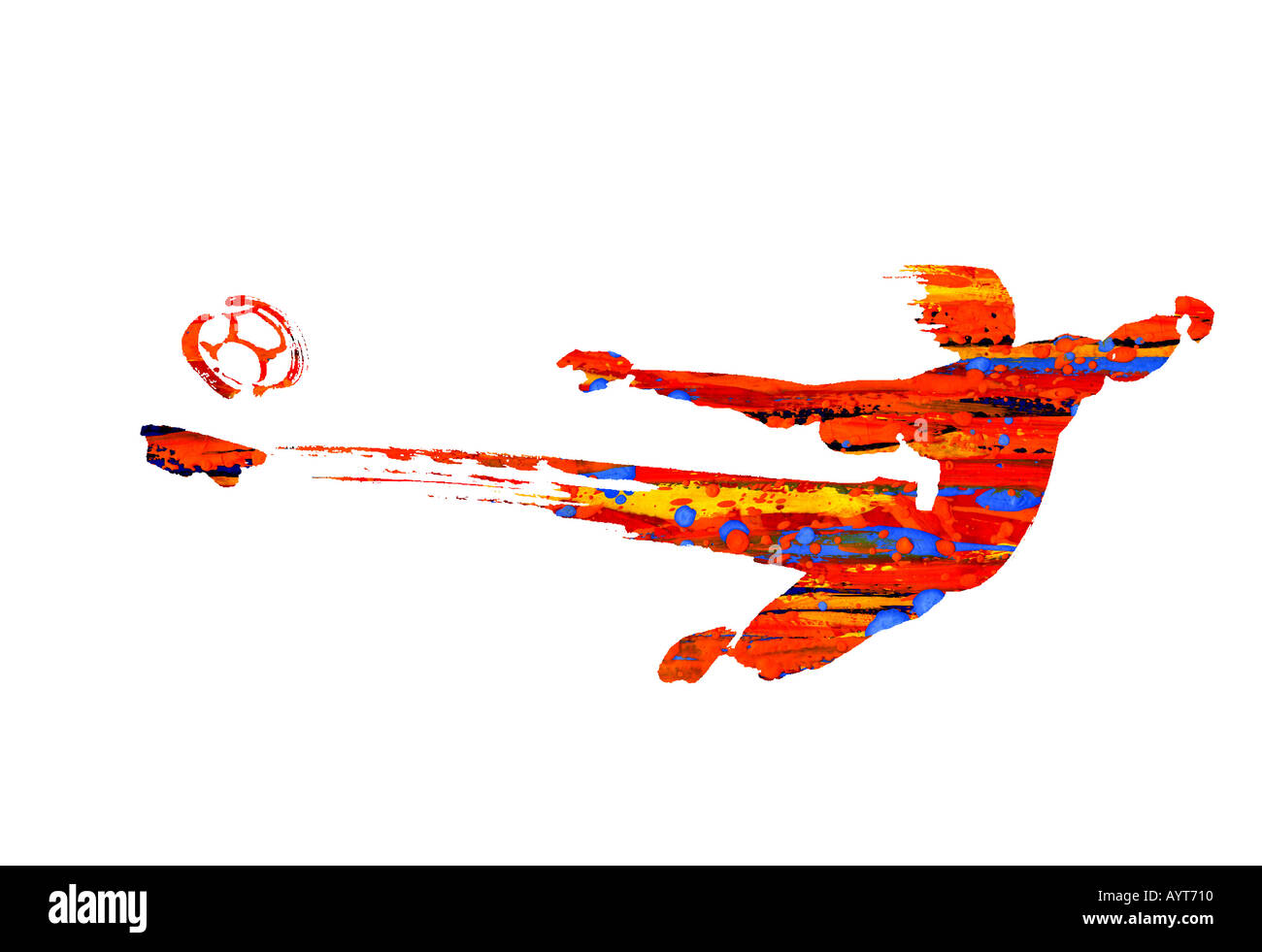 Abstract illustration of a soccer player Stock Photo - Alamy