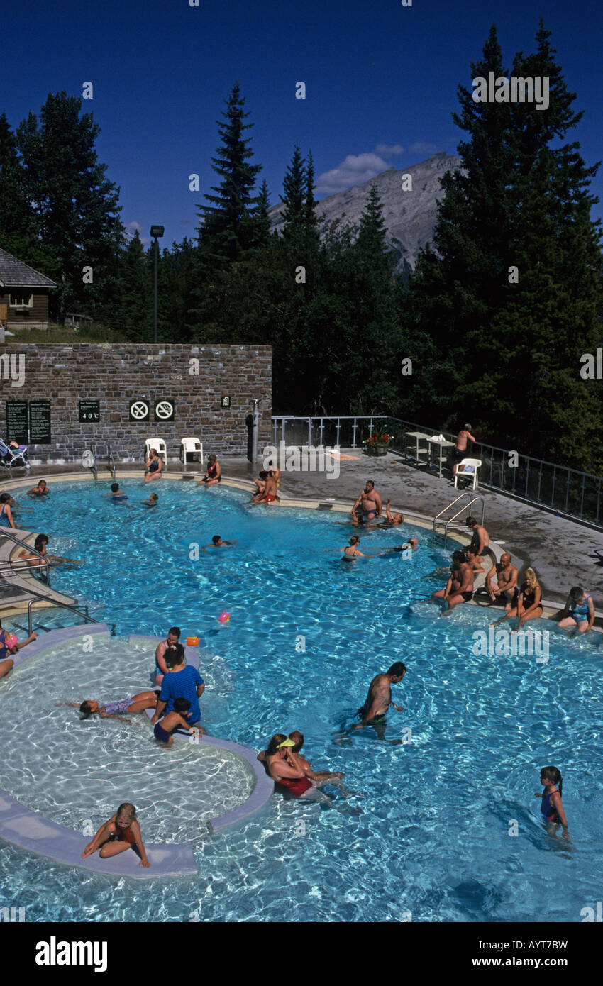 Upper Hot Springs Pool Banff Alberta The Rockies Canada Stock Photo - Alamy