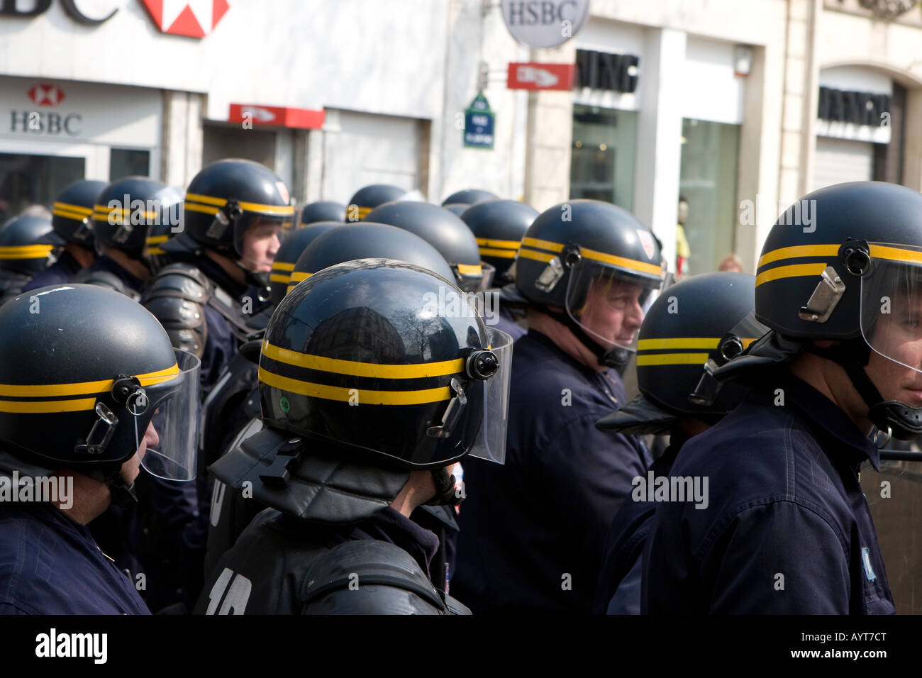 CRS Riot Police in Paris France Stock Photo - Alamy