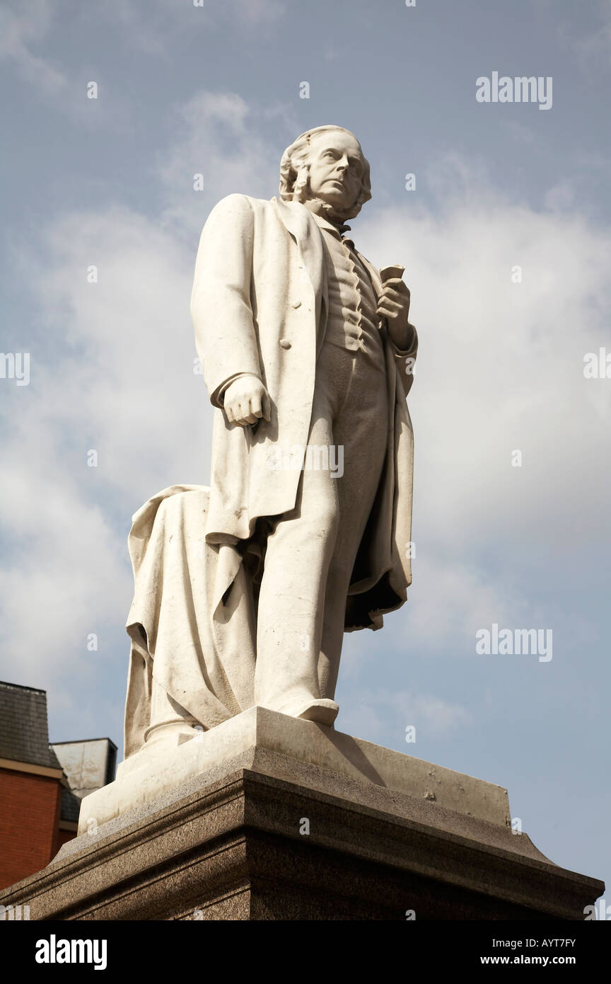 John Bright statue in Manchester UK Stock Photo - Alamy