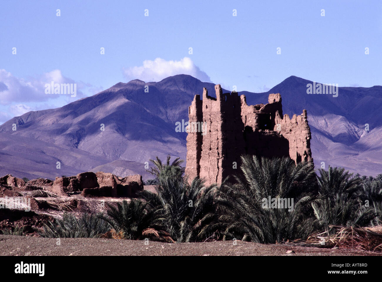 Mud built castle Southern Morocco Stock Photo - Alamy