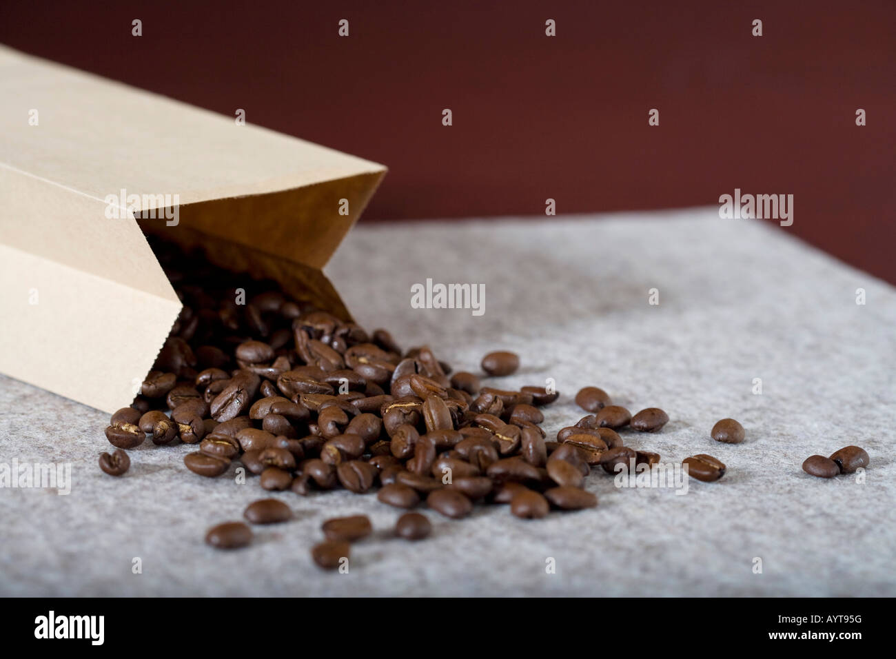 A paper bag with coffee beans Stock Photo - Alamy