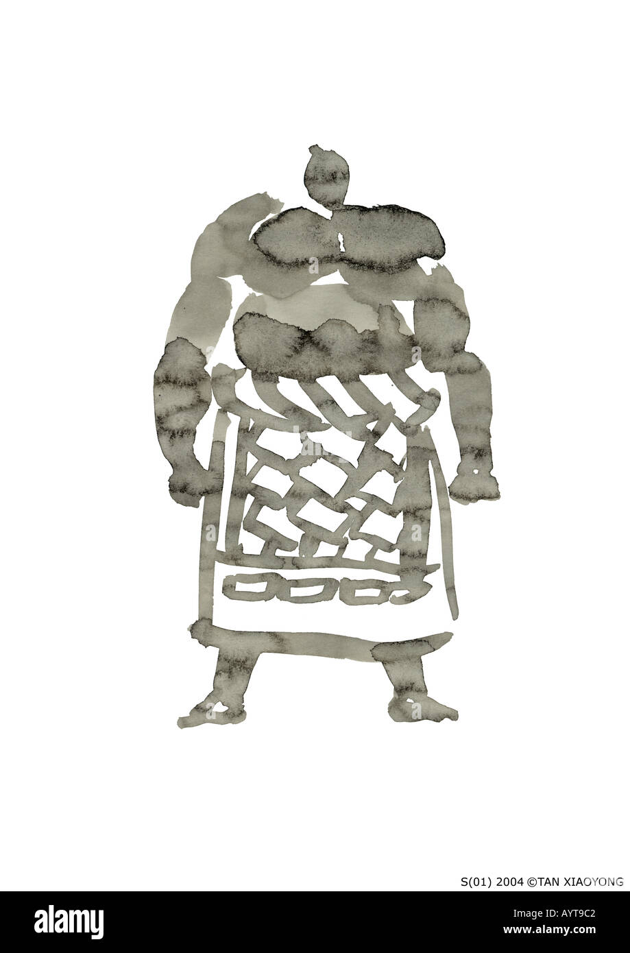 Artistic black ink painting of a Sumo Wrestler Stock Photo - Alamy
