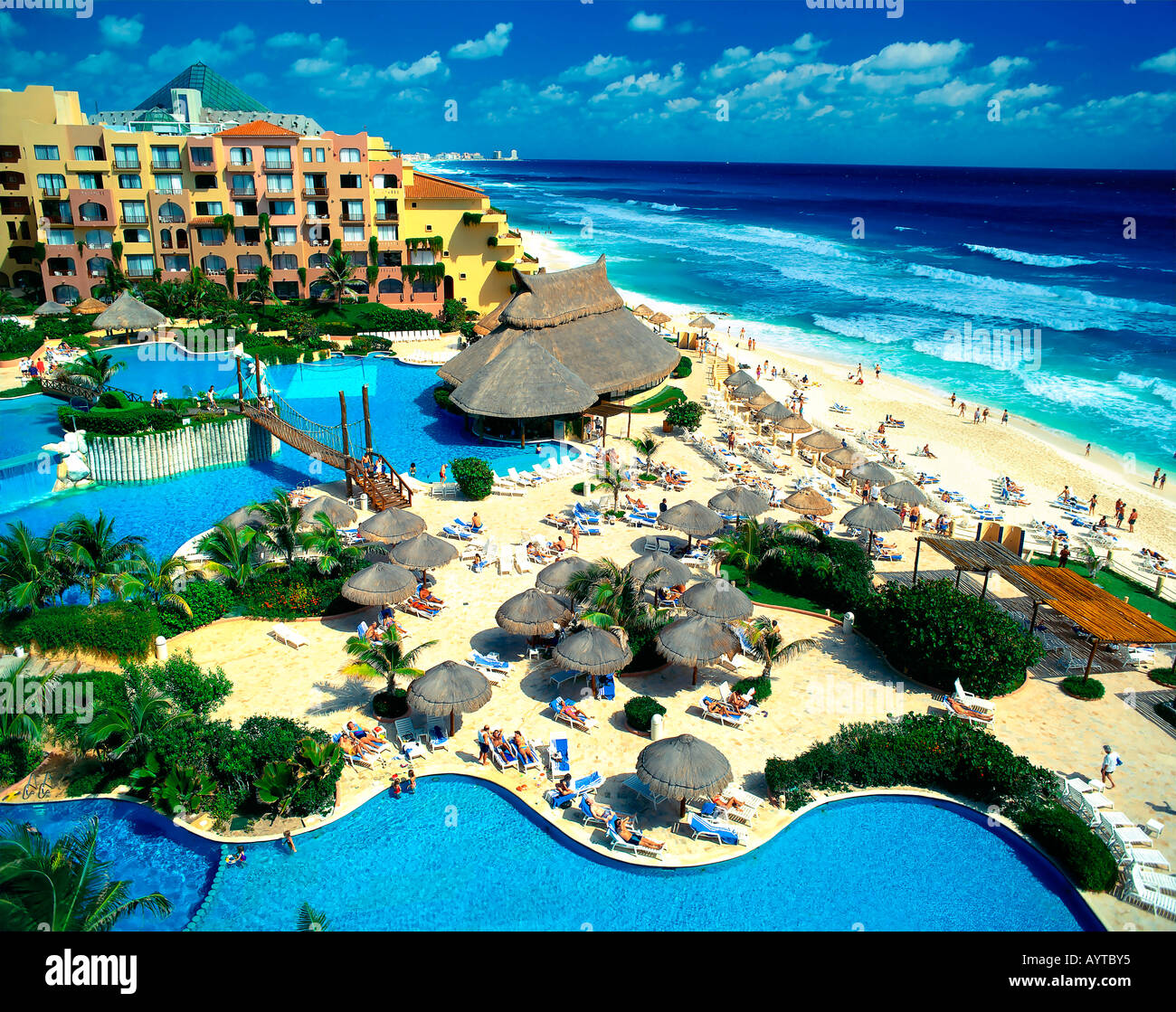 Overview of paradise island resort Stock Photo - Alamy