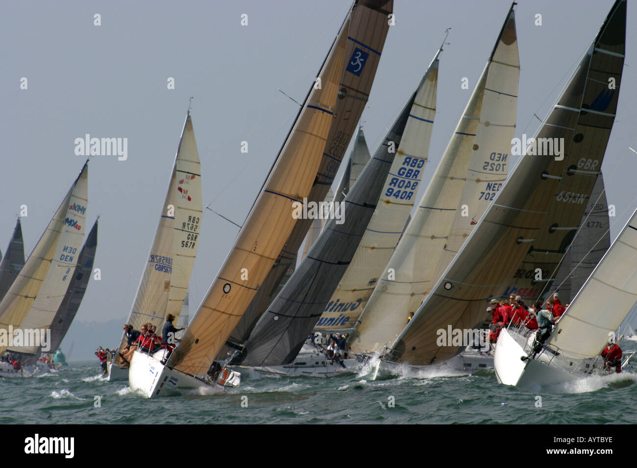 Cowes Week Sailing Yachts 2005 Stock Photo - Alamy