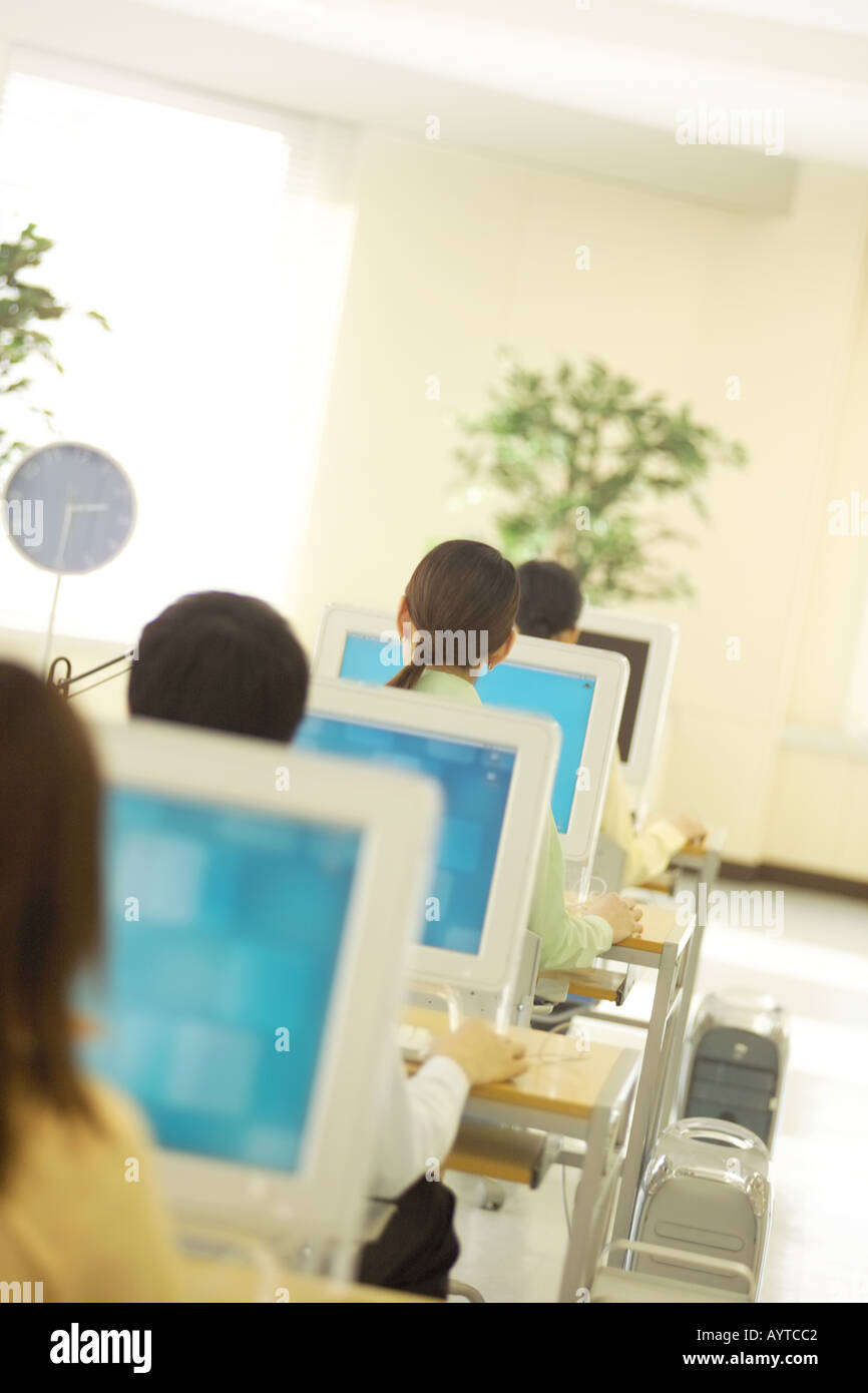 People working with computer Stock Photo - Alamy