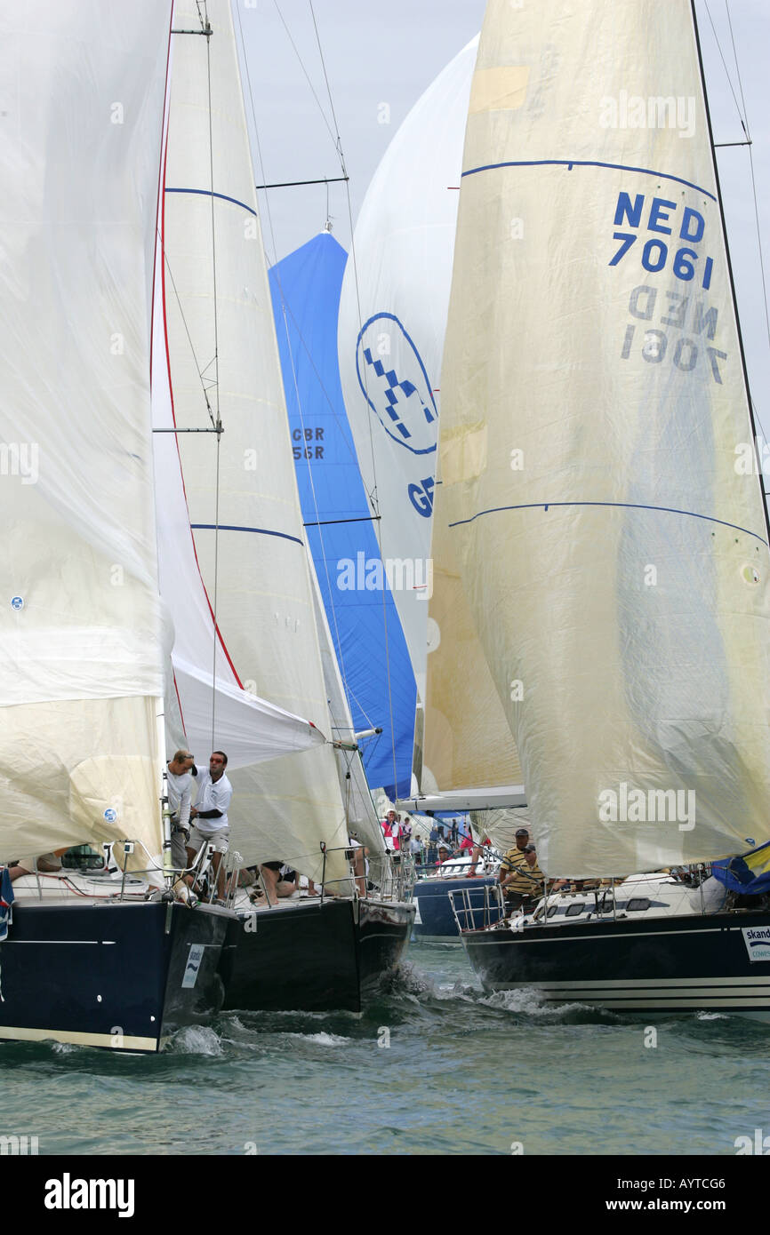 Cowes Week Sailing Yachts Stock Photo - Alamy