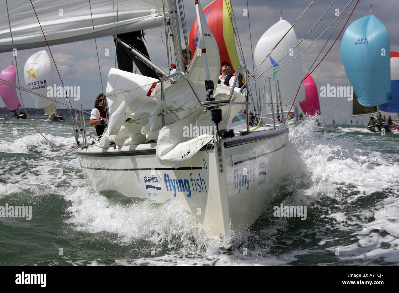 Flying Fish Sailing Yacht Cowes Week 2006 Stock Photo - Alamy