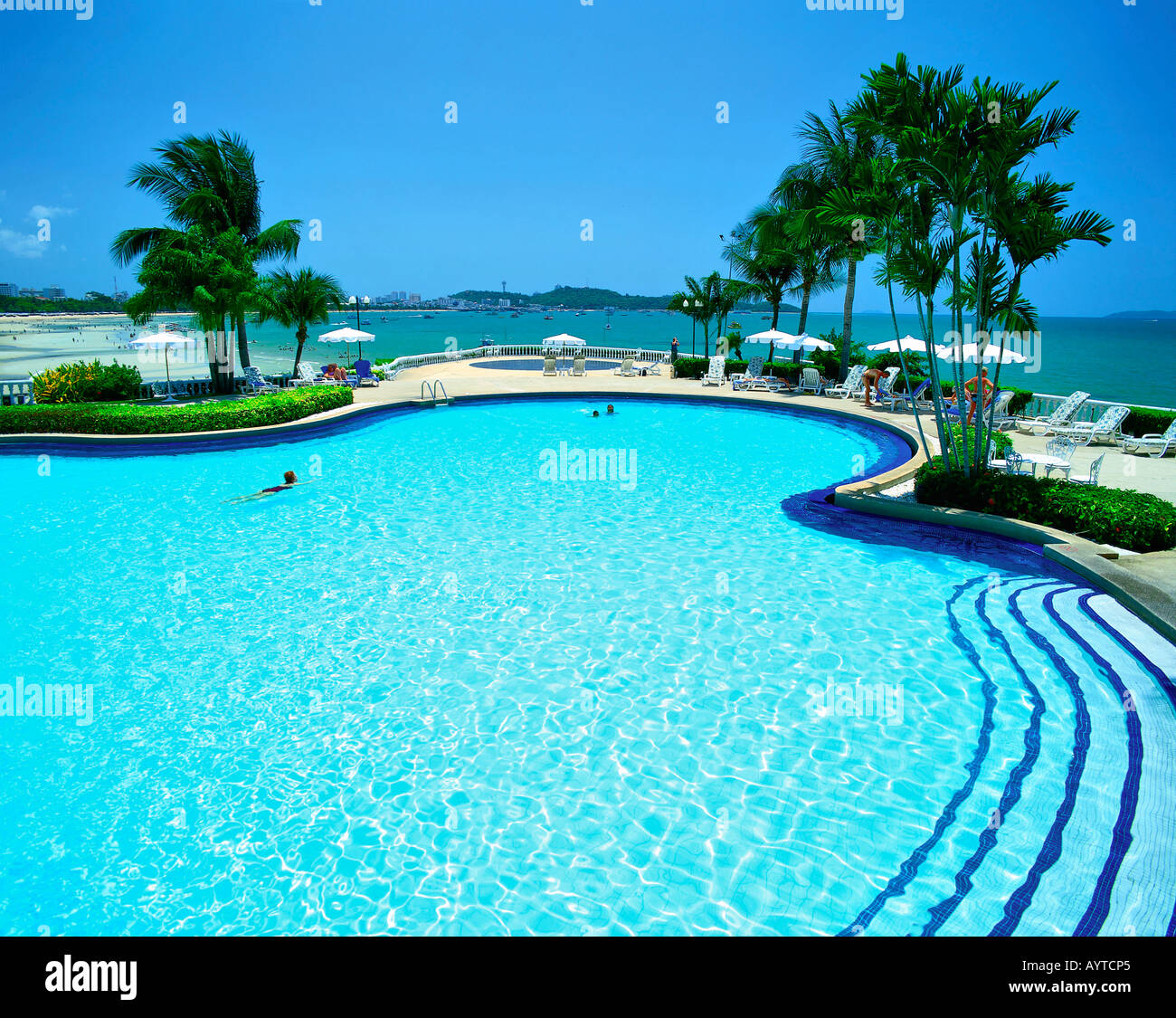 Hanging out at the pool Stock Photo - Alamy