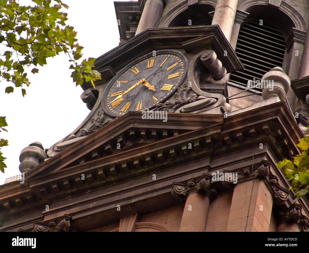 Church Clock in NYC Stock Photo - Alamy