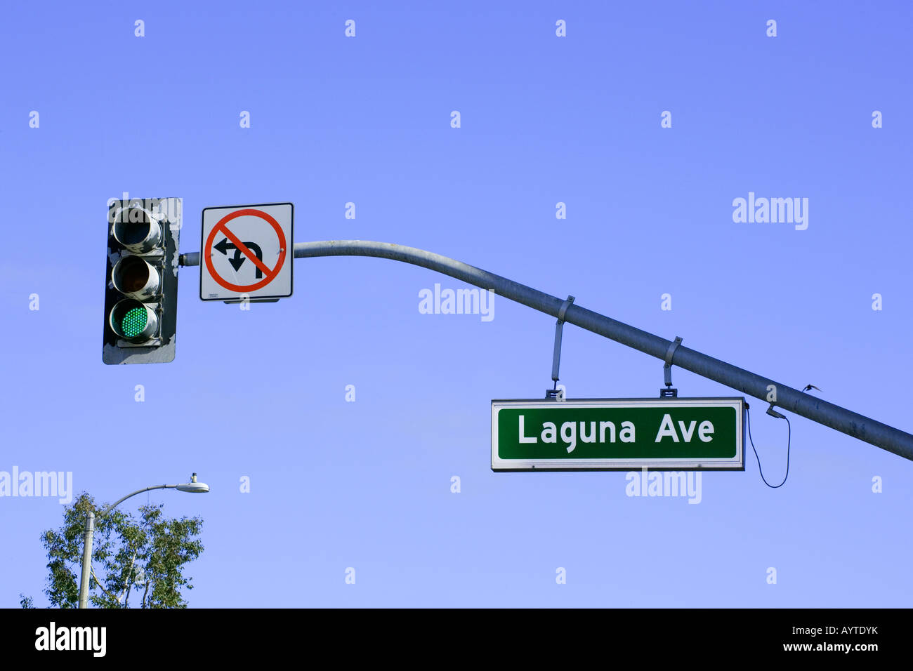 Laguna Avenue Sign Signage Direction Information Overhead Traffic