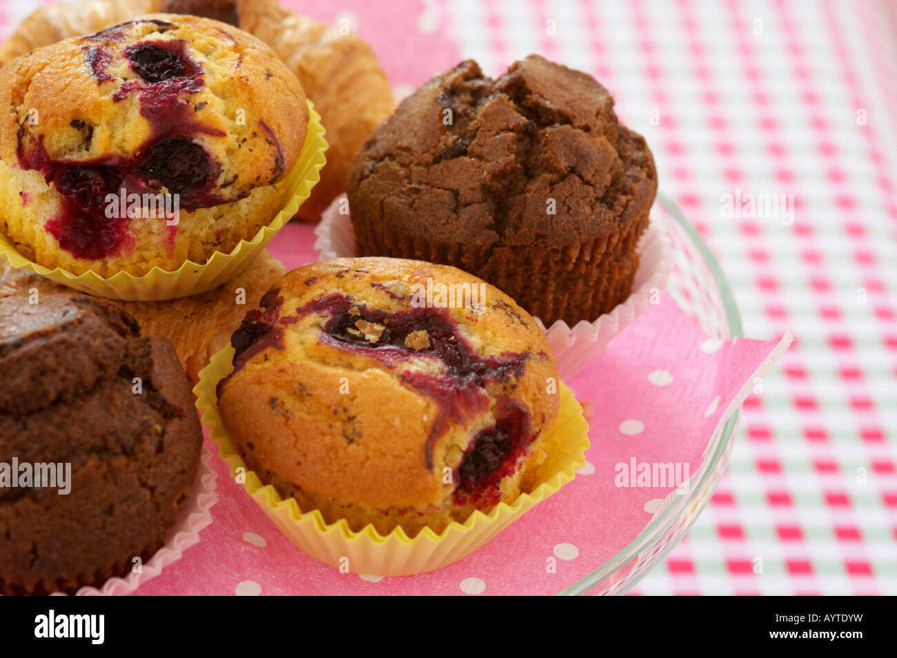 Chocolate and blueberry muffins, close-up Stock Photo - Alamy